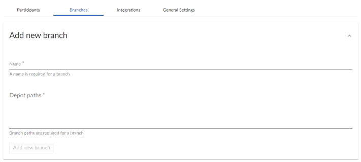 Manage project branches
