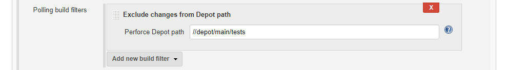 Exclude changes from depot path