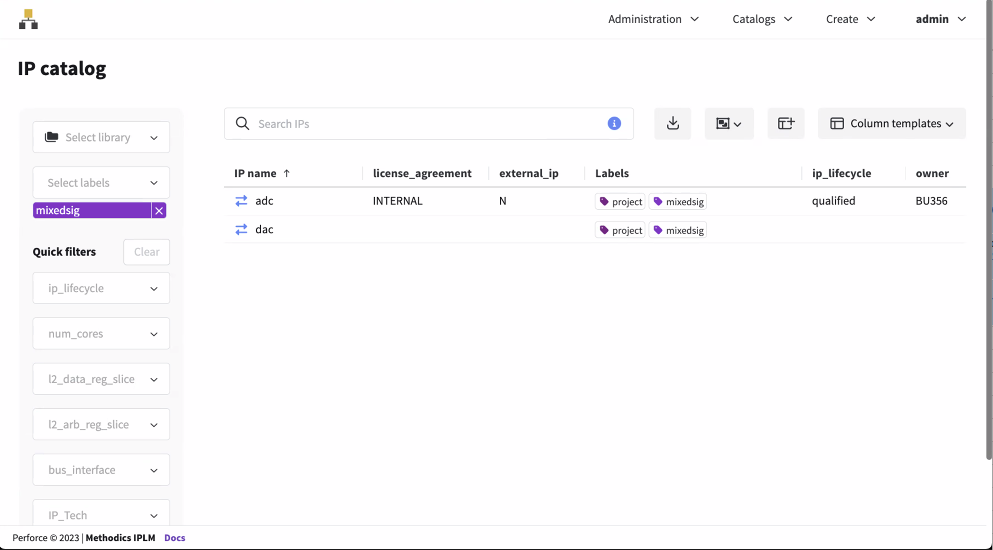 IP and Library labels