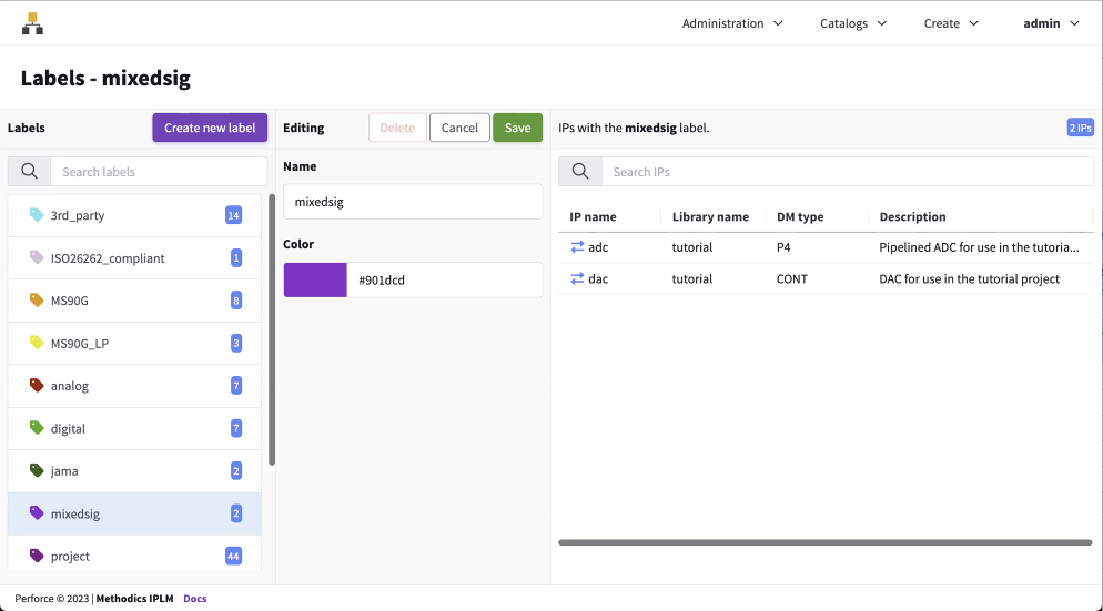 IP and Library labels
